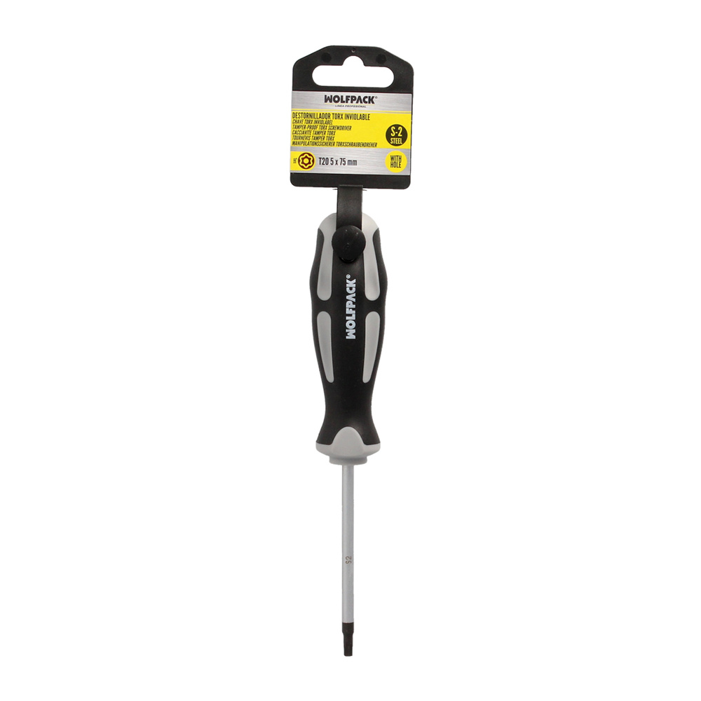 Destornillador Torx Inviolable Acero S2 Mango TPR Bimaterial. Medida T20 x Ø 5,0 x 75 mm ...