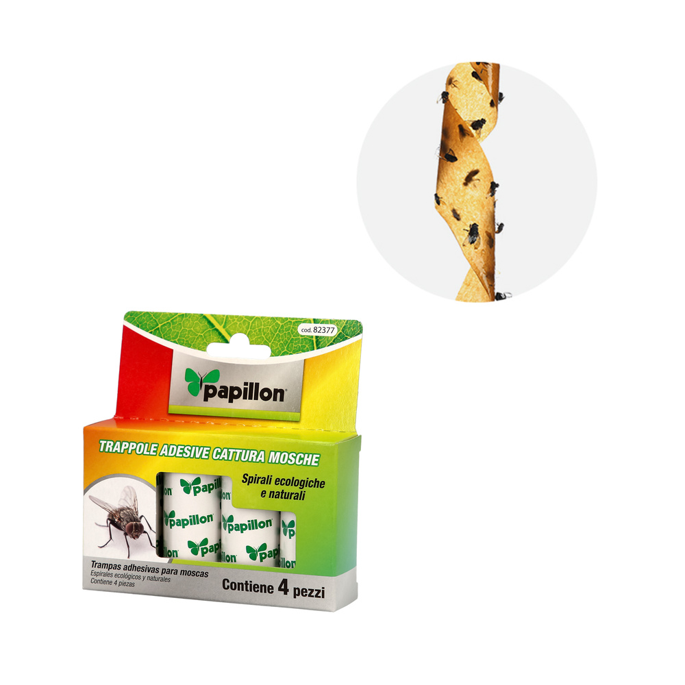 Trampa Para Moscas (4 Unidades) Atrapamoscas, tiras atrapamoscas, tiras ...