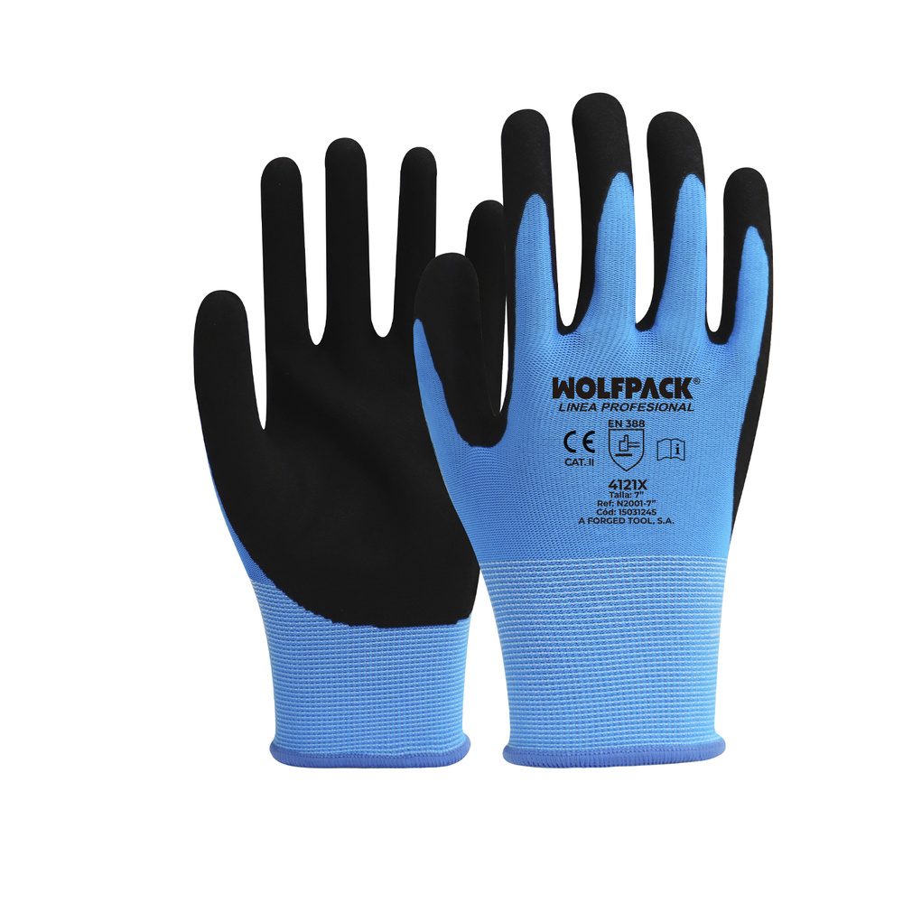Guantes Nitrilo Reforzado Impregnado Talla 7″ – Materiales Moris